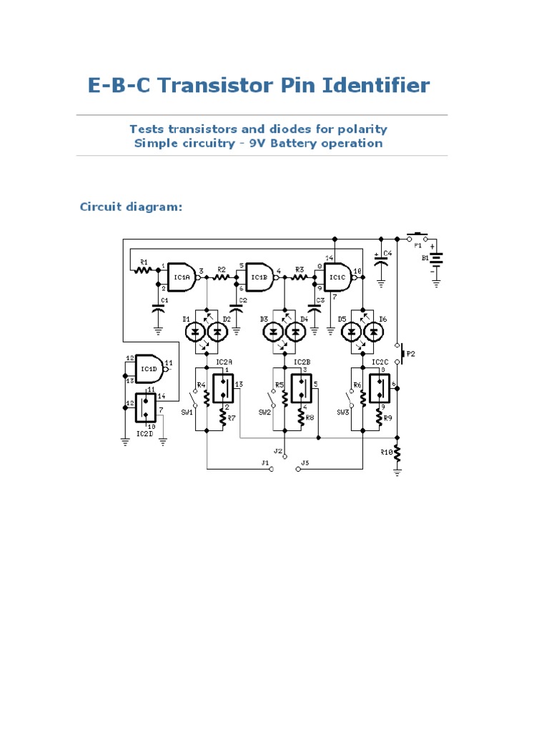 Identificador de Patillas Transistor | PDF