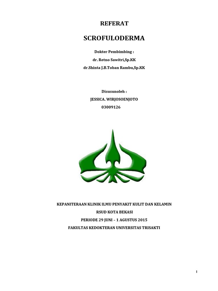 Referat Skrofuloderma Jessica | PDF | Pengembangan Diri | Kesehatan ...