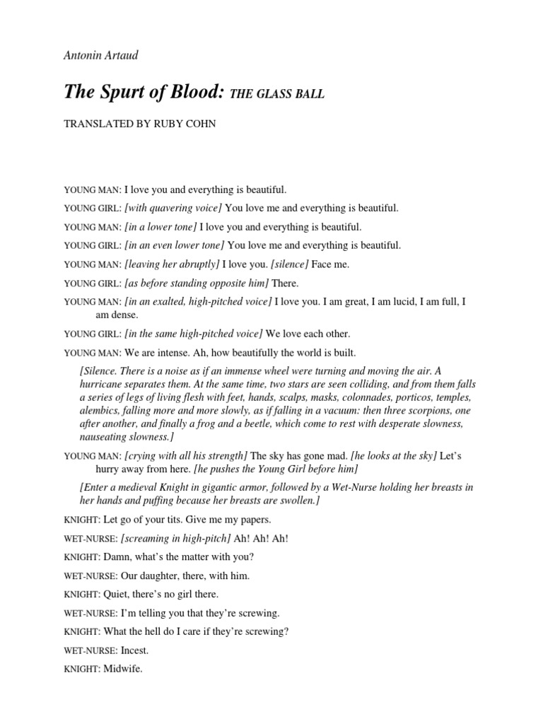 Artaud - Spurt of Blood, The | PDF | Nature