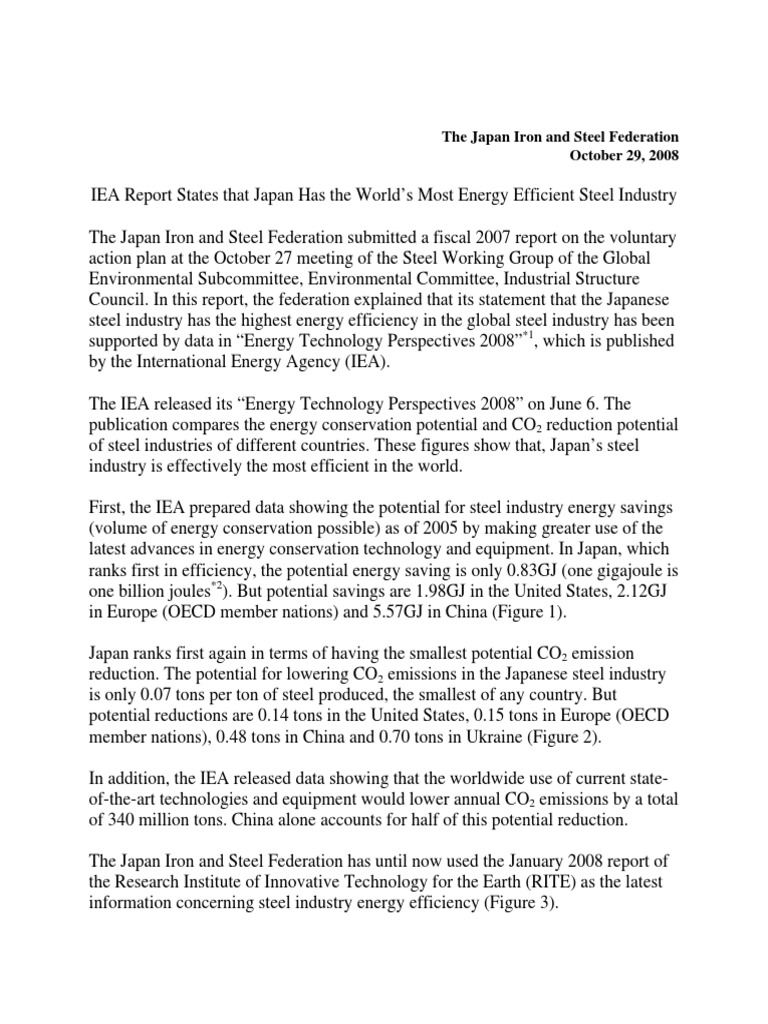 The Japan Iron and Steel Federation October 29, 2008 | PDF ...
