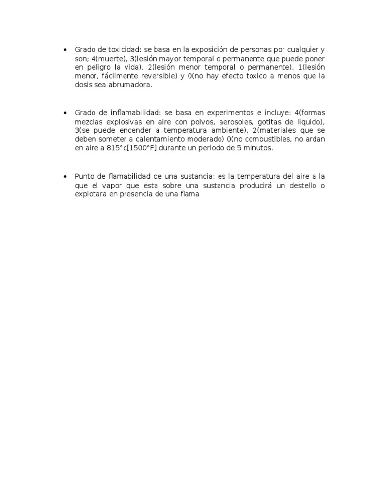 Grado de Toxicidad | PDF