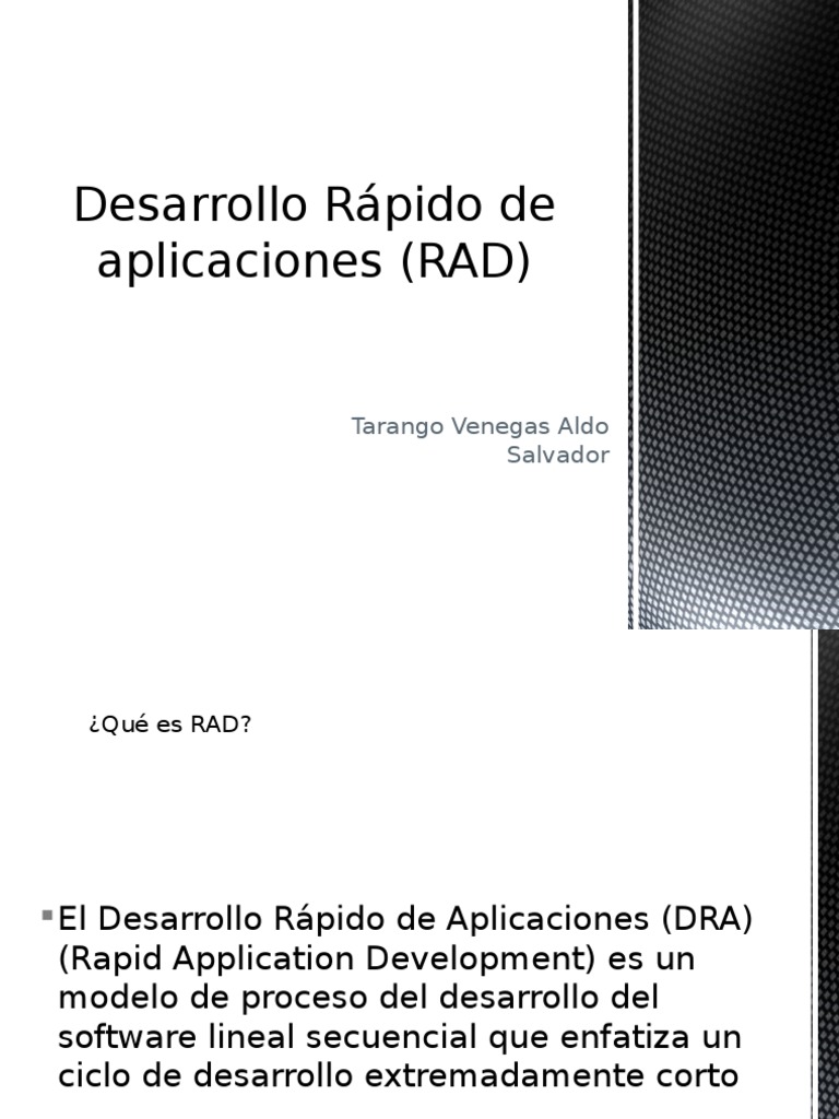 Desarrollo Rápido de Aplicaciones (RAD) | PDF