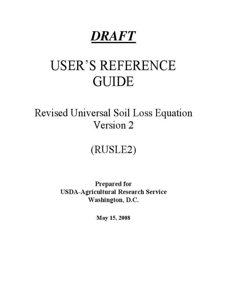 RUSLE2 User Ref Guide | Download Free PDF | Erosion | Surface Runoff