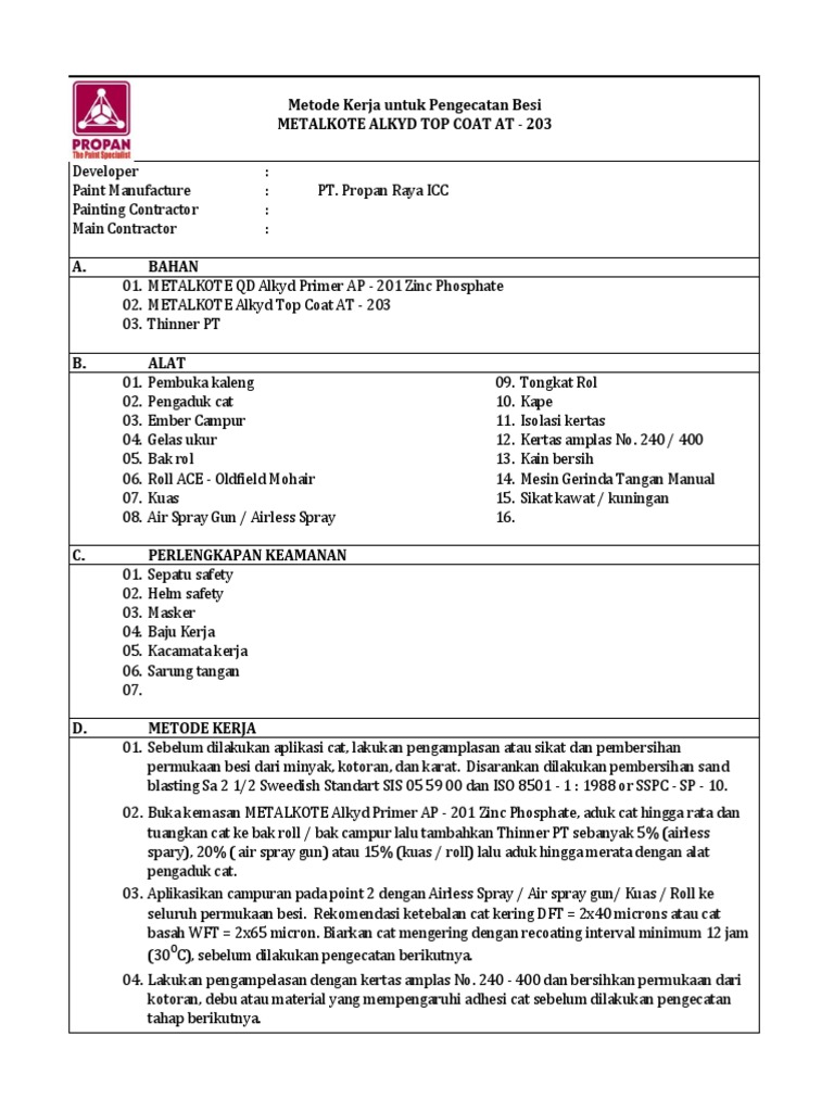 Metode Statment AP-201+AT-203 | PDF | Griya & Taman