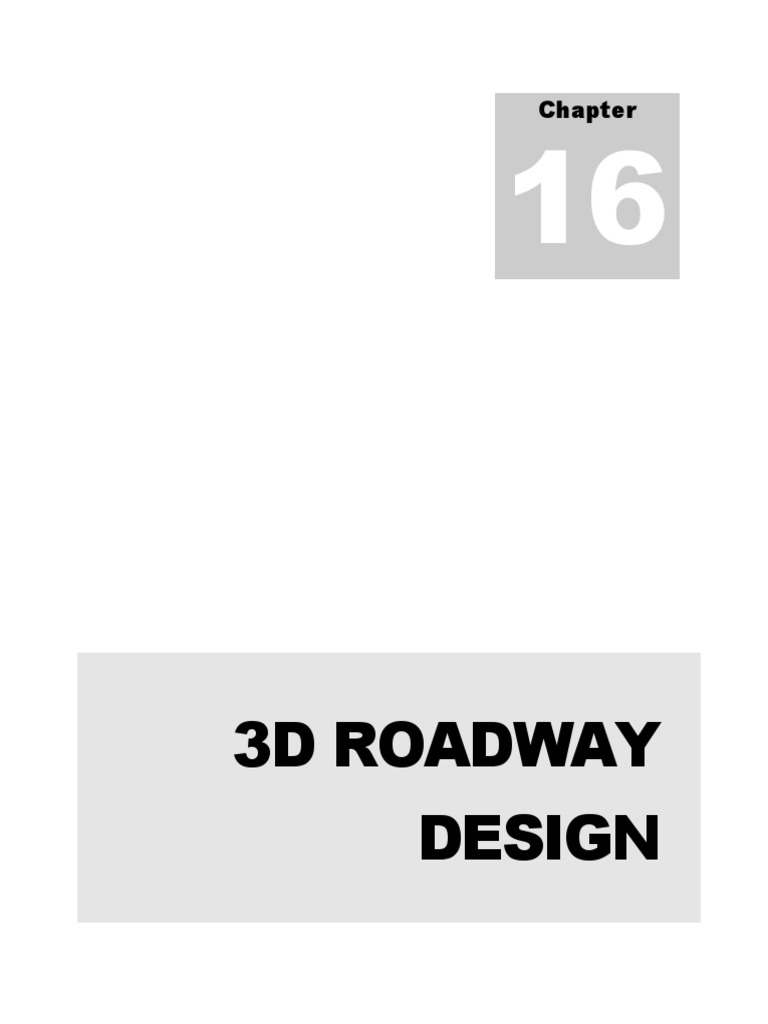 2012 Chapter 16 3D Roadway Design | PDF | Search Engine Indexing ...
