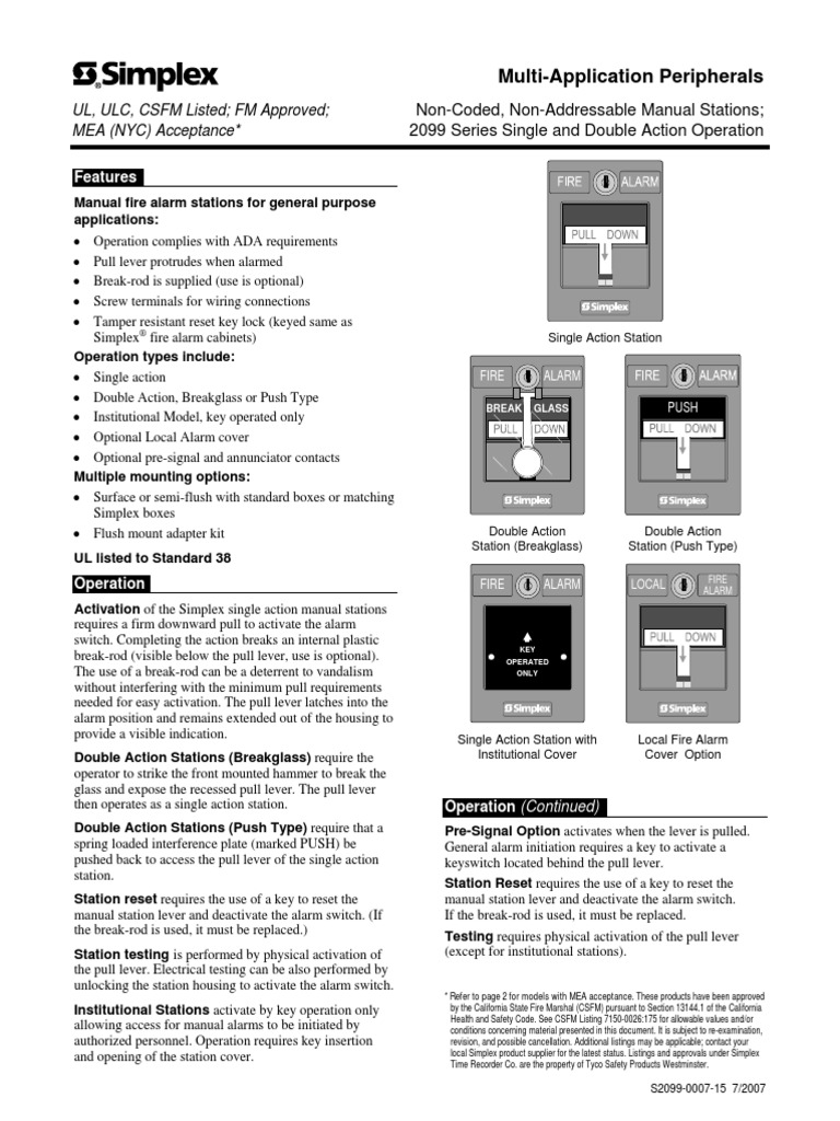 Simplex Non-Codeed, Non-Addressable PDF | PDF | Trigger (Firearms) | Switch