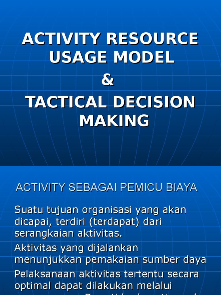 Activity Resource Usage Model Pert 2 | PDF