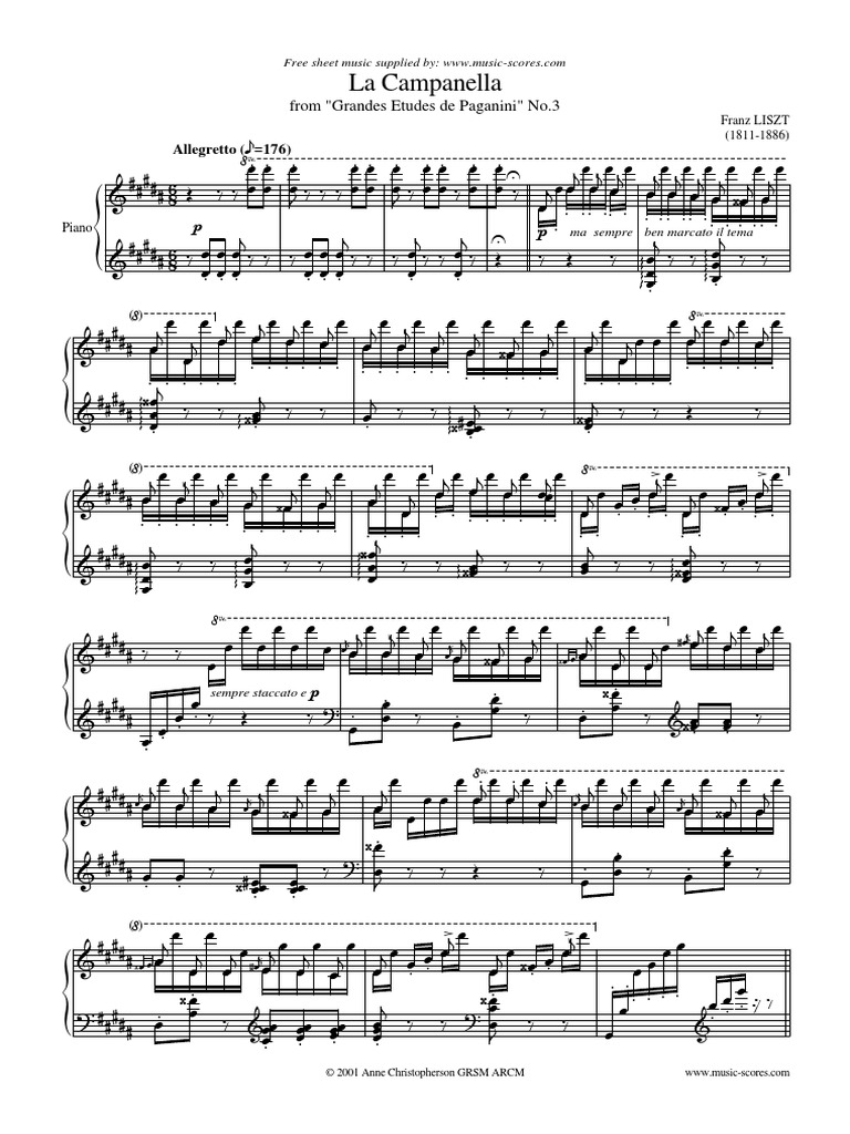 La Campanella | PDF | Pitch (Music) | Compositions