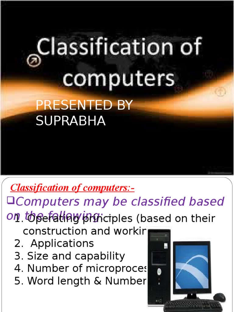 Classification of Computer | PDF | Microcomputers | Parallel Computing