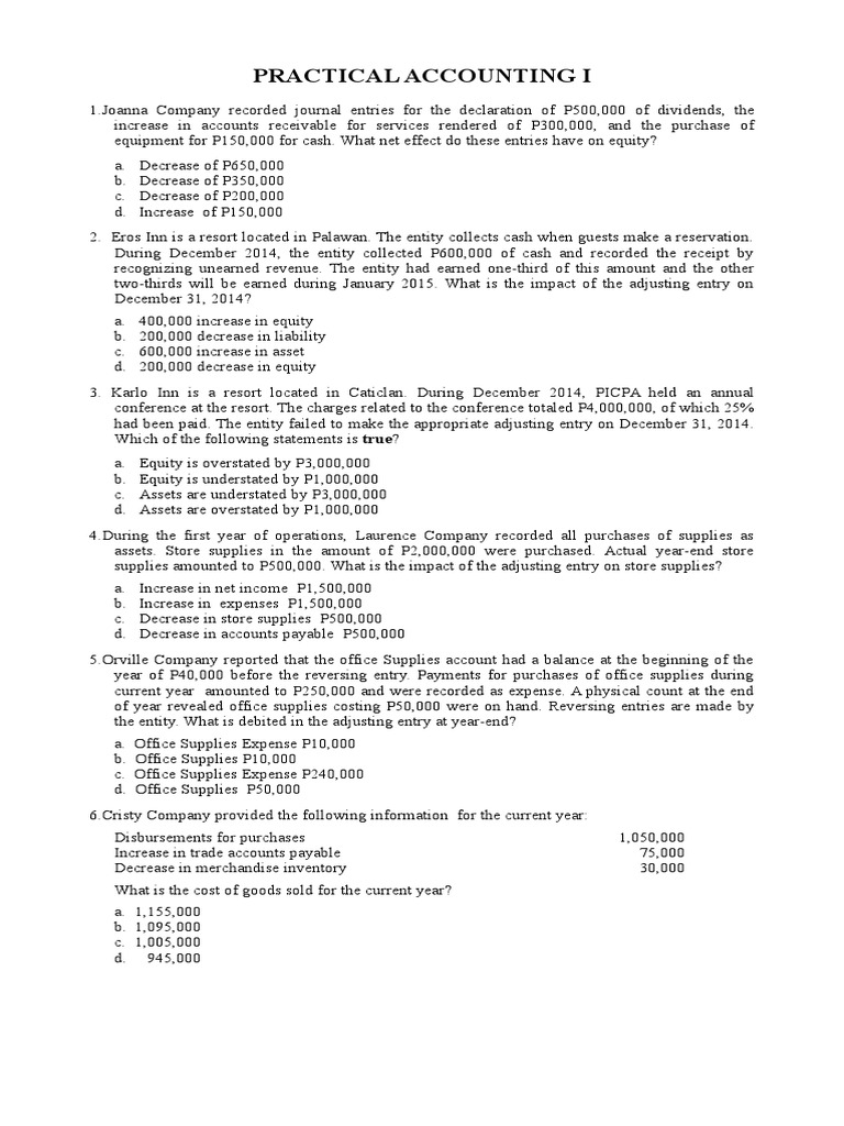 Pract 1 | PDF | Treasury Stock | Dividend