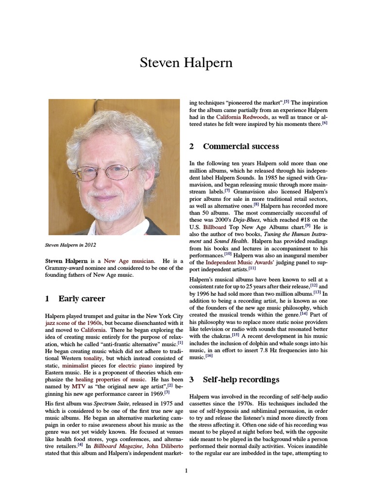 Steven Halpern(1) | Entertainment (General) | Leisure