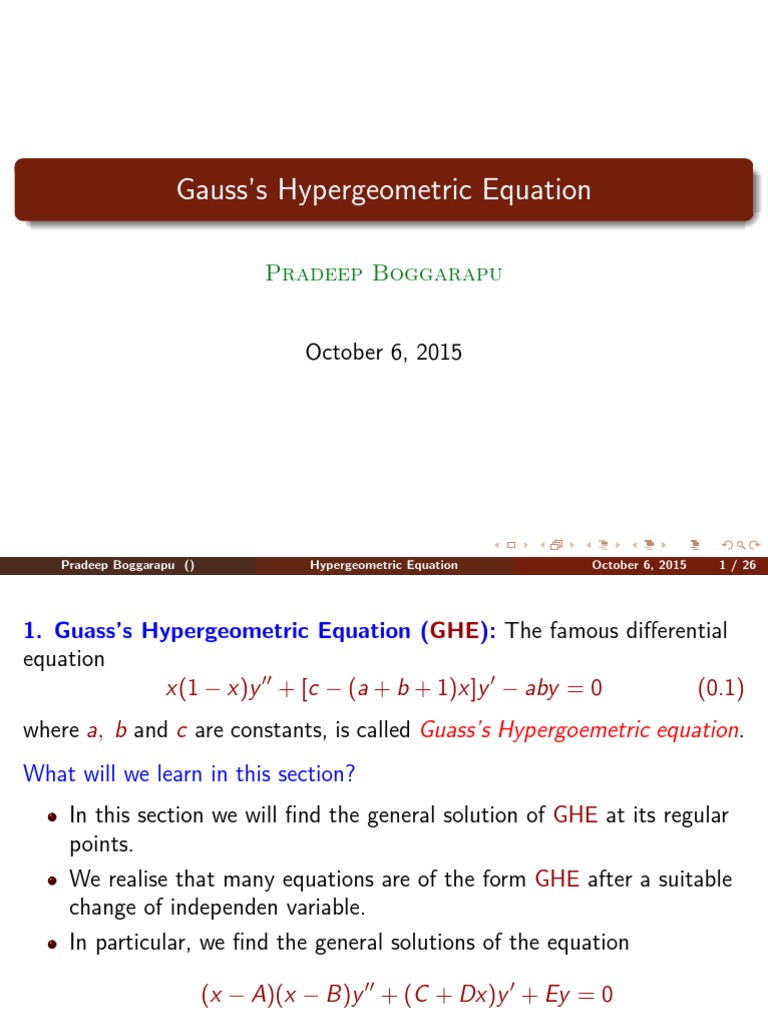 Hyper Geometric | PDF | Polynomial | Equations
