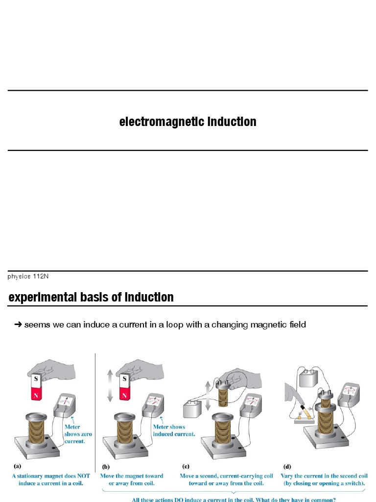 Induction Notes | PDF | Electromagnetic Induction | Inductance