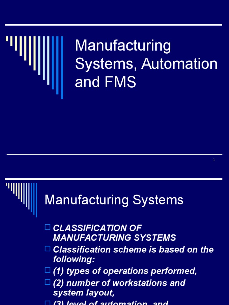 Types of Flexible Manufacturing Systems | PDF | Automation | Industries
