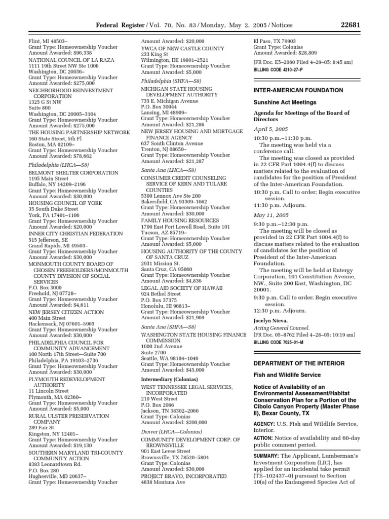 Notice: Environmental Statements Availability, Etc.: Incidental Take ...