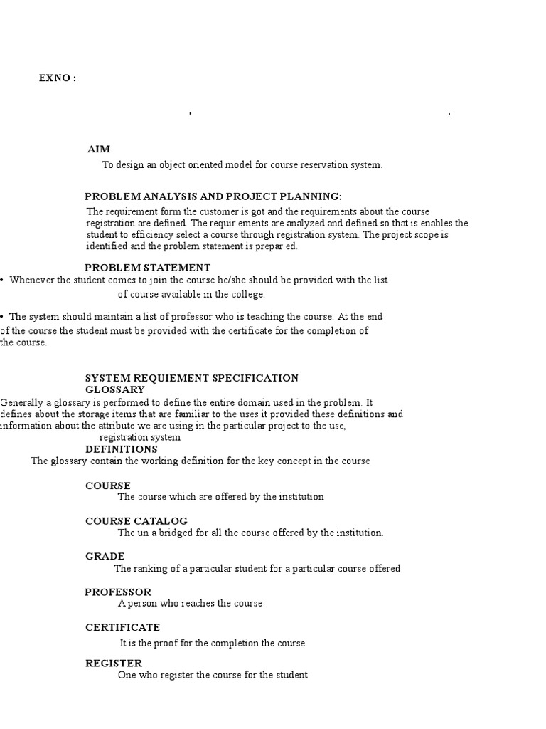 Online Course Reservation | PDF | Use Case | Educational Technology