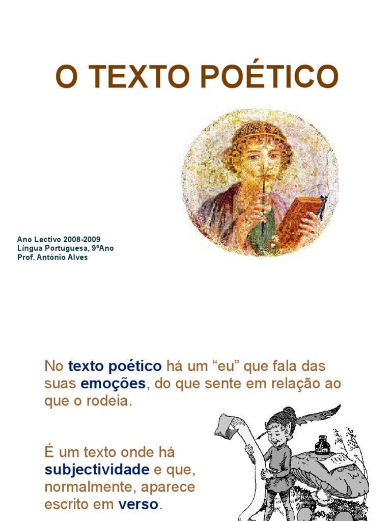 O Texto Poetico 9ano | PDF | Métrica (poesia) | Eufonia