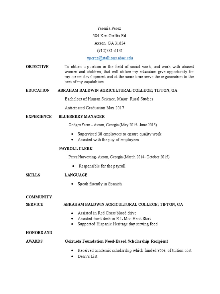 Resume Intro To Proff Writing | PDF