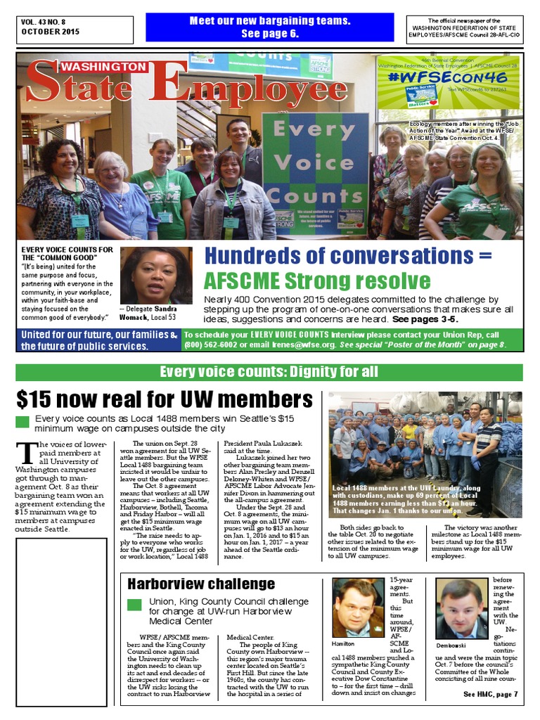 Washington State Employee (WSE) 10/2015 | PDF | American Federation Of ...