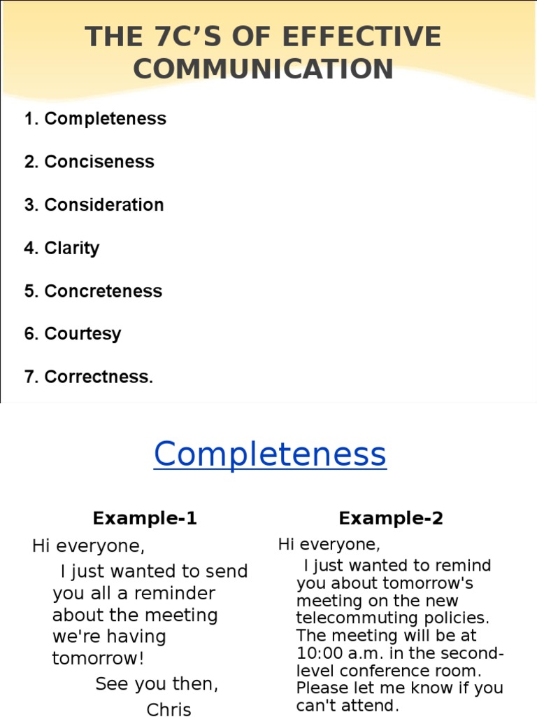 The 7C'S of Effective Communication | PDF | Individualism | Collectivism