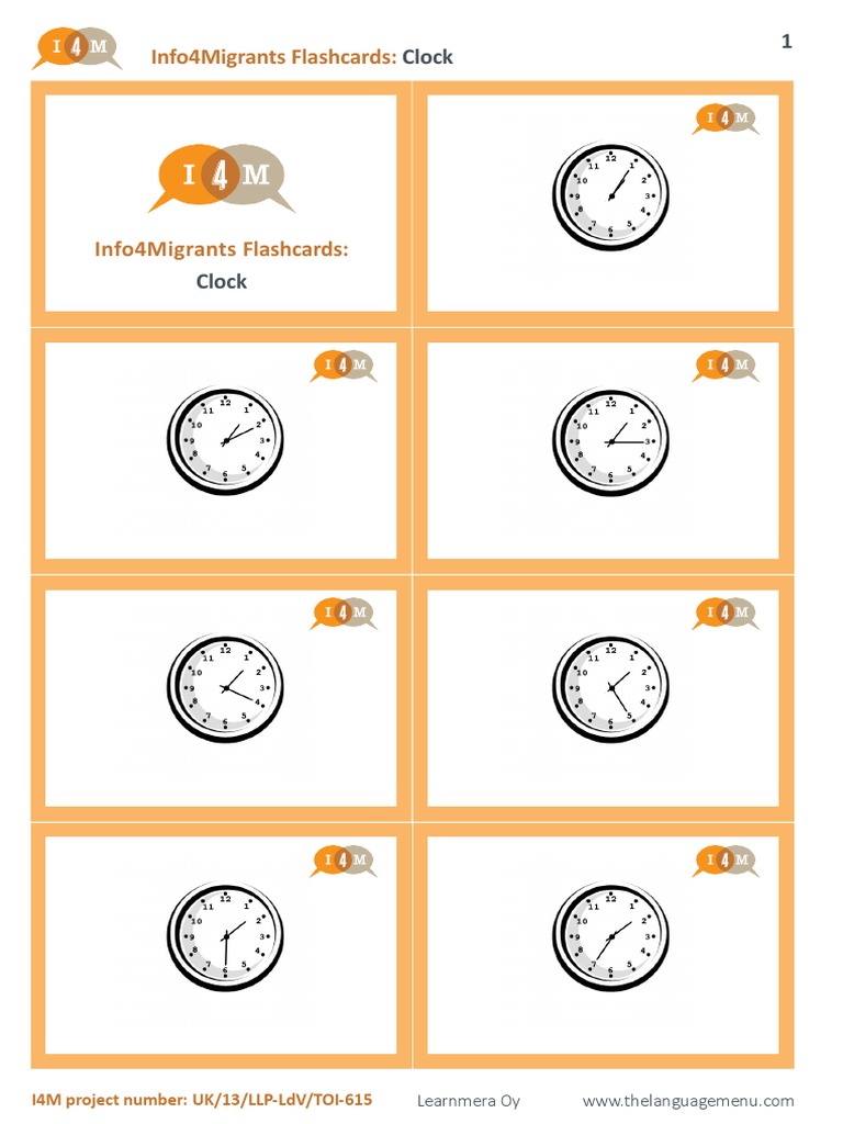 I4M Flashcards Clock | PDF