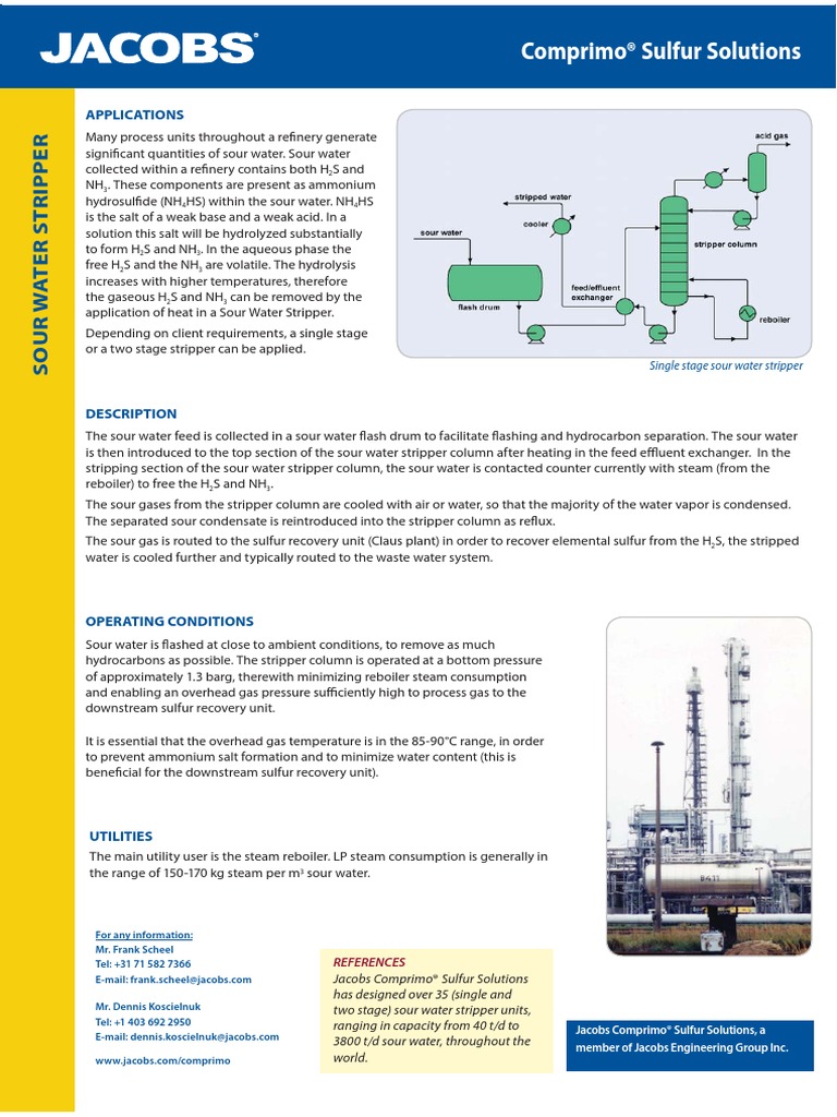 Sour Water Stripper | Chemical Process Engineering | Chemical Substances