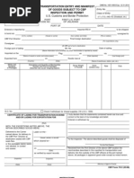 U.S. Customs Form: CBP Form 7533 - Inward Cargo Manifest For Vessel ...