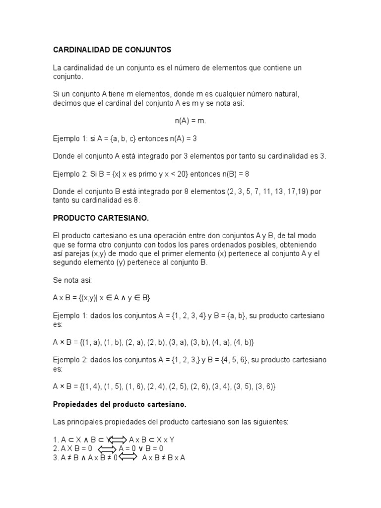 Cardinalidad de Conjuntos | Función (Matemáticas) | Conjunto (Matemáticas)