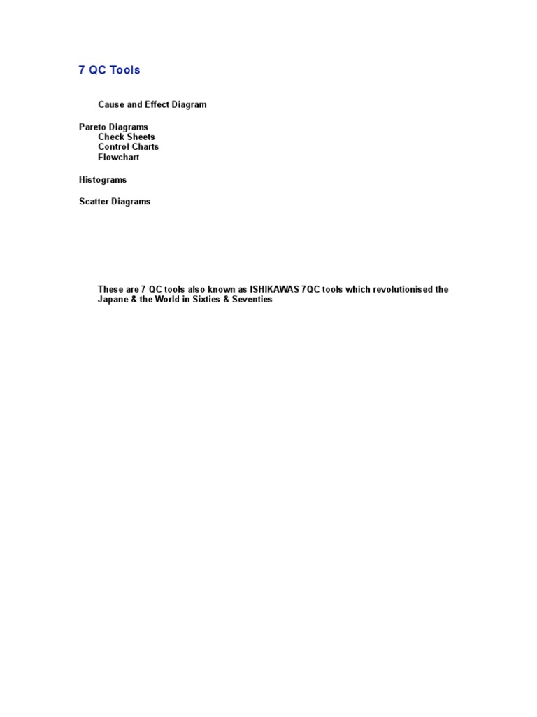 7 QC Tools | PDF | Histogram | Scatter Plot