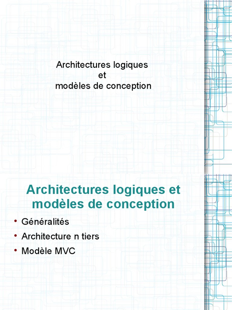 Architecure N-Tiers Et MVC | PDF | Modèle-vue-contrôleur | Architecture ...