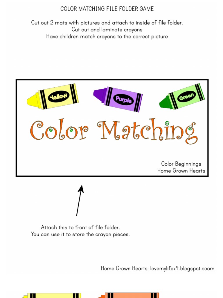 Color Matching File Folder Game | PDF