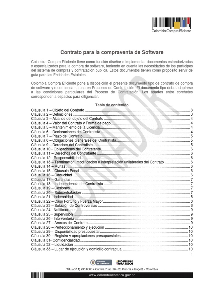 Contrato de Compra de Software | PDF | Software | Pagos