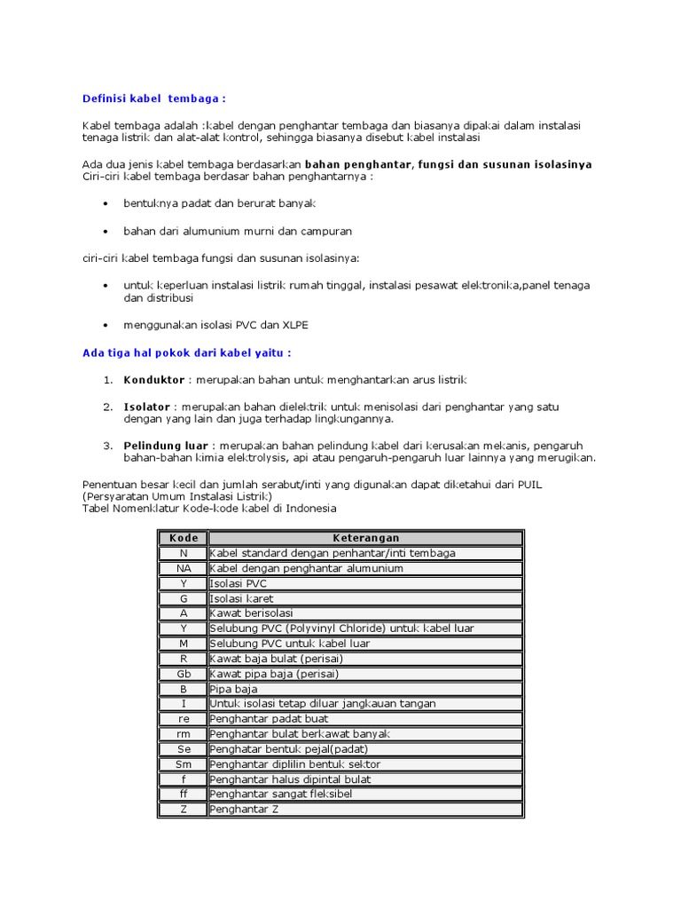 Definisi Kabel | PDF | Sains & Matematika | Komputer