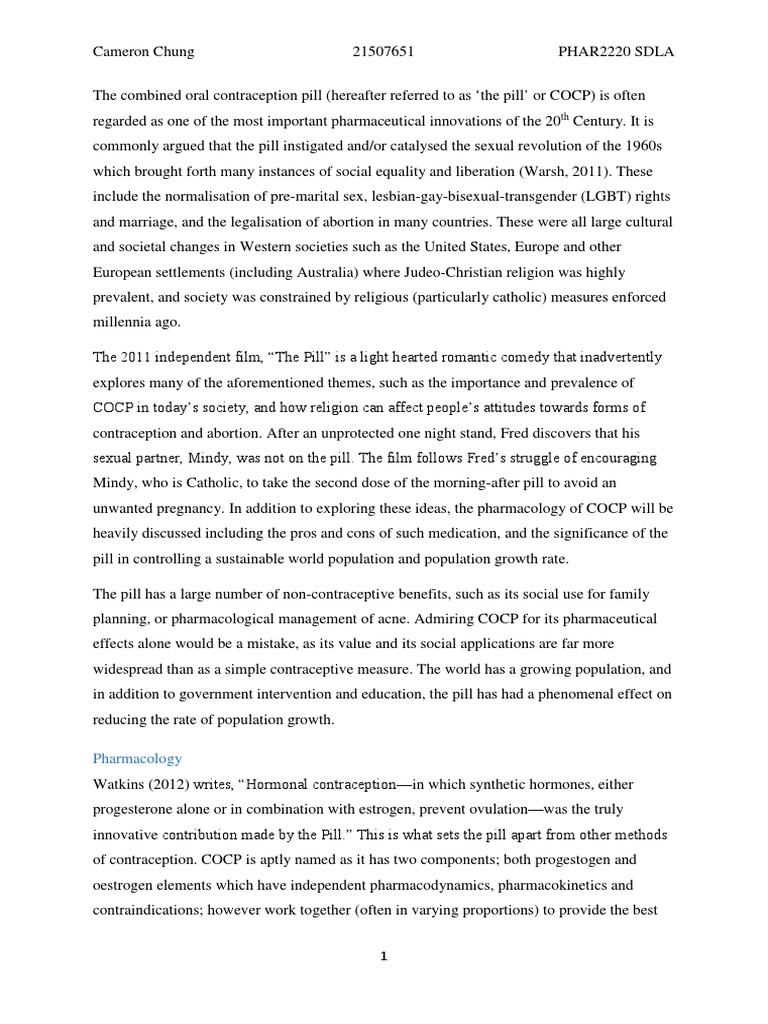 Pharmacology of COCP | PDF | Combined Oral Contraceptive Pill | Drugs