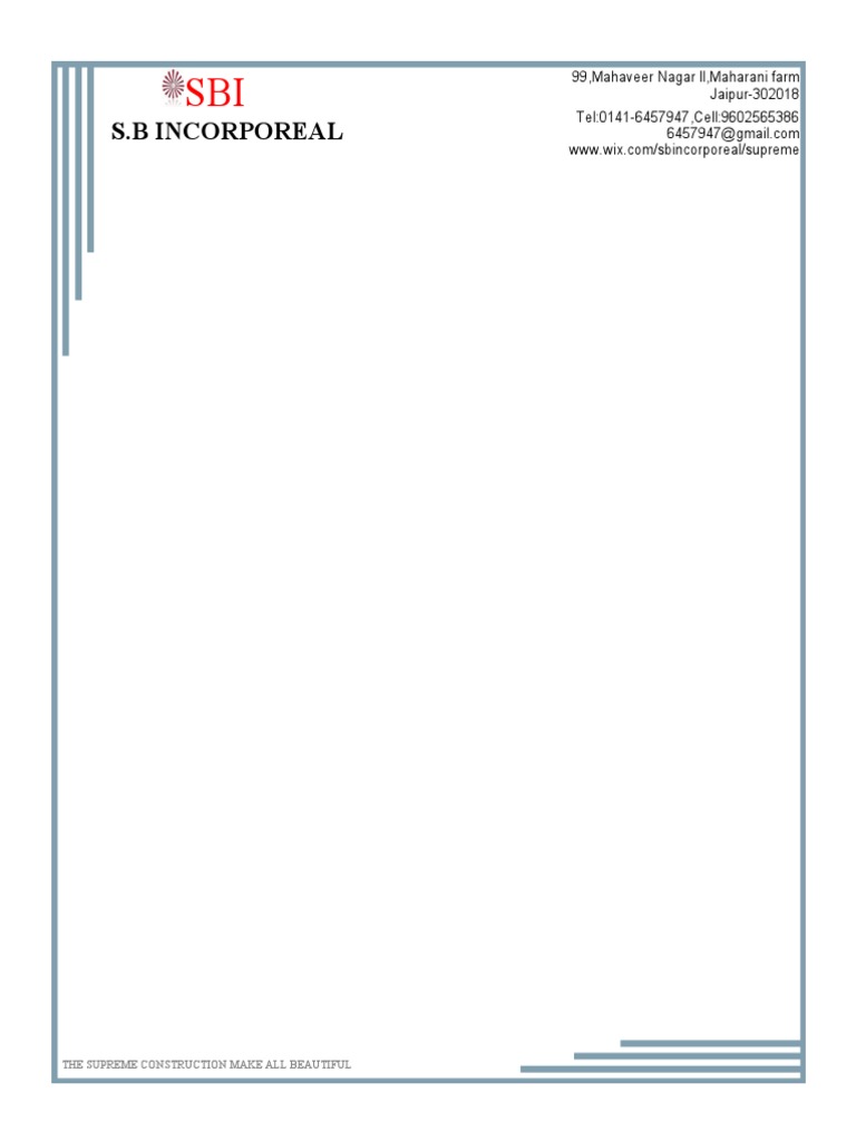 Sbi Letter Head | PDF