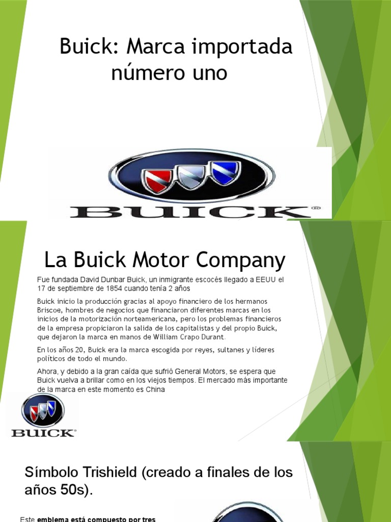 Origen y futuro de la marca Buick | PDF | Motores generales | Buick