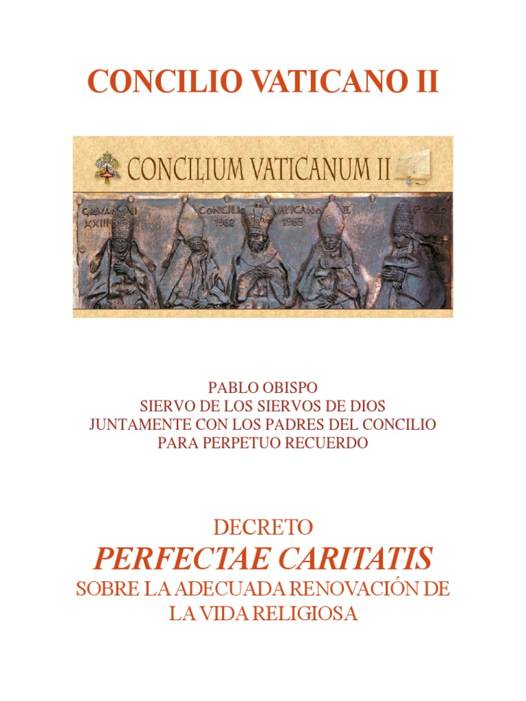 Perfectae Caritatis | PDF | Cristo (título) | Iglesia Católica