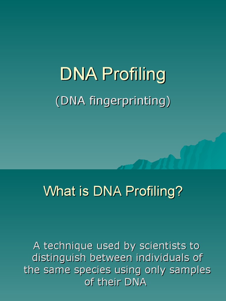 Dna Fingerprinting Powerpoint Ppt Dna Profiling Offender Profiling