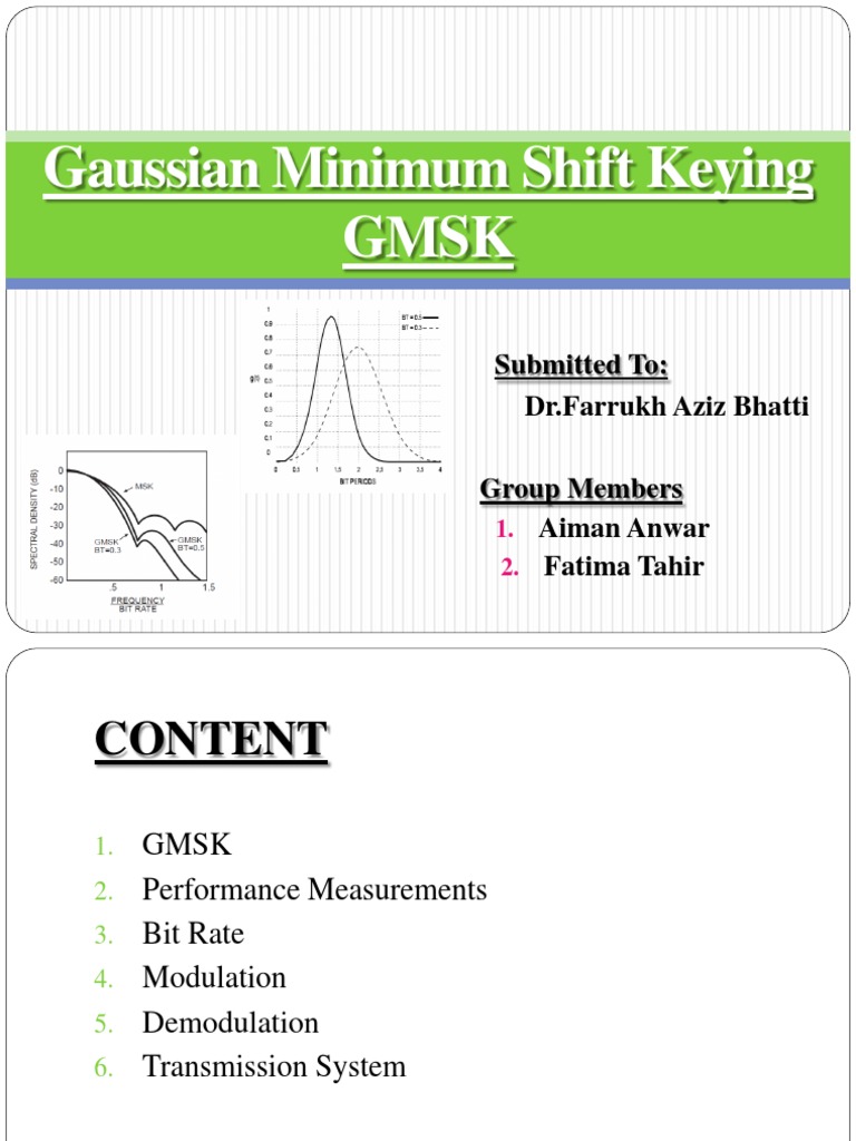 Gaussian Minimum Shift Keying Pdf Modulation Wireless