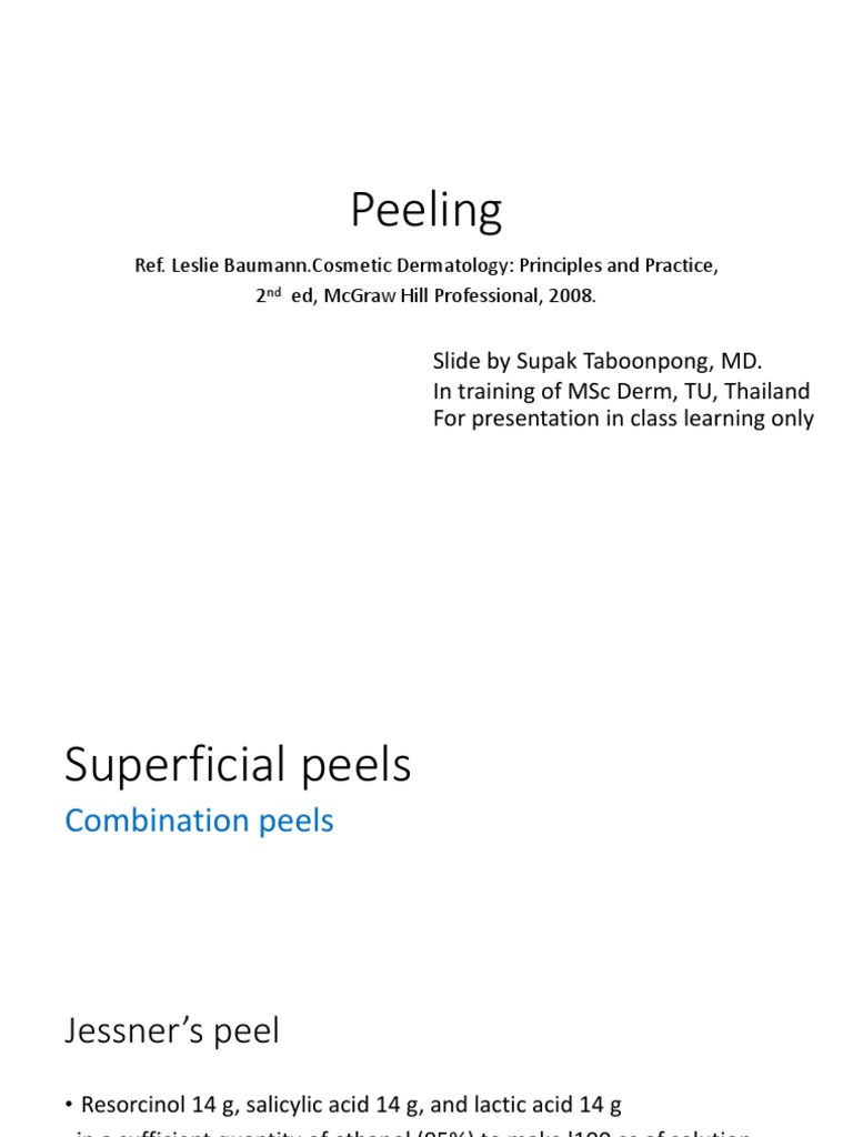 Peeling | PDF | Acne Vulgaris | Dermatology
