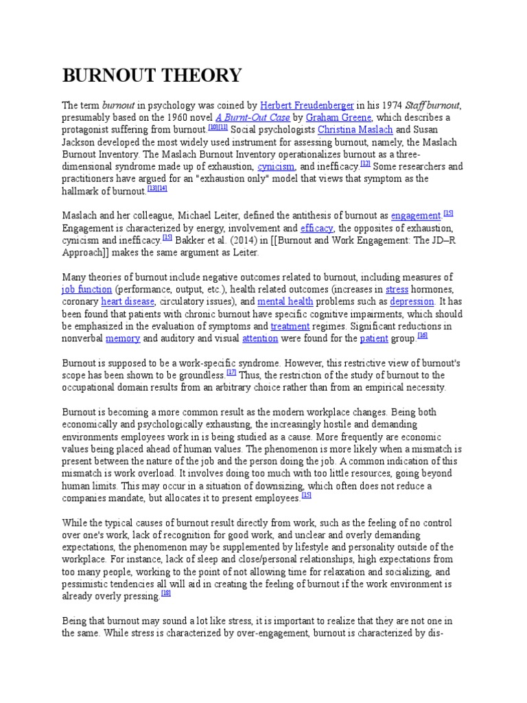 Burn Out Theory | Occupational Burnout | Clinical Psychology