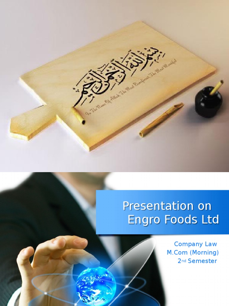 Presentation (Engro Foods) | PDF | Balance Sheet | Karachi