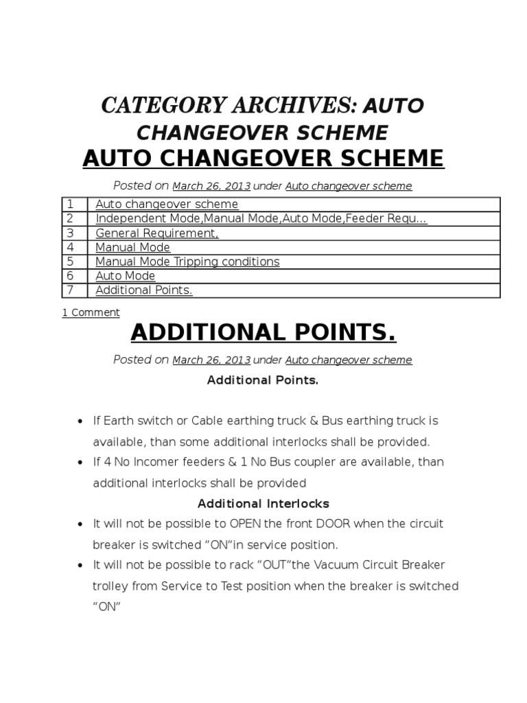 Autochangeover - 1 BC 2 INCOMERS | PDF | Switch | Electric Power