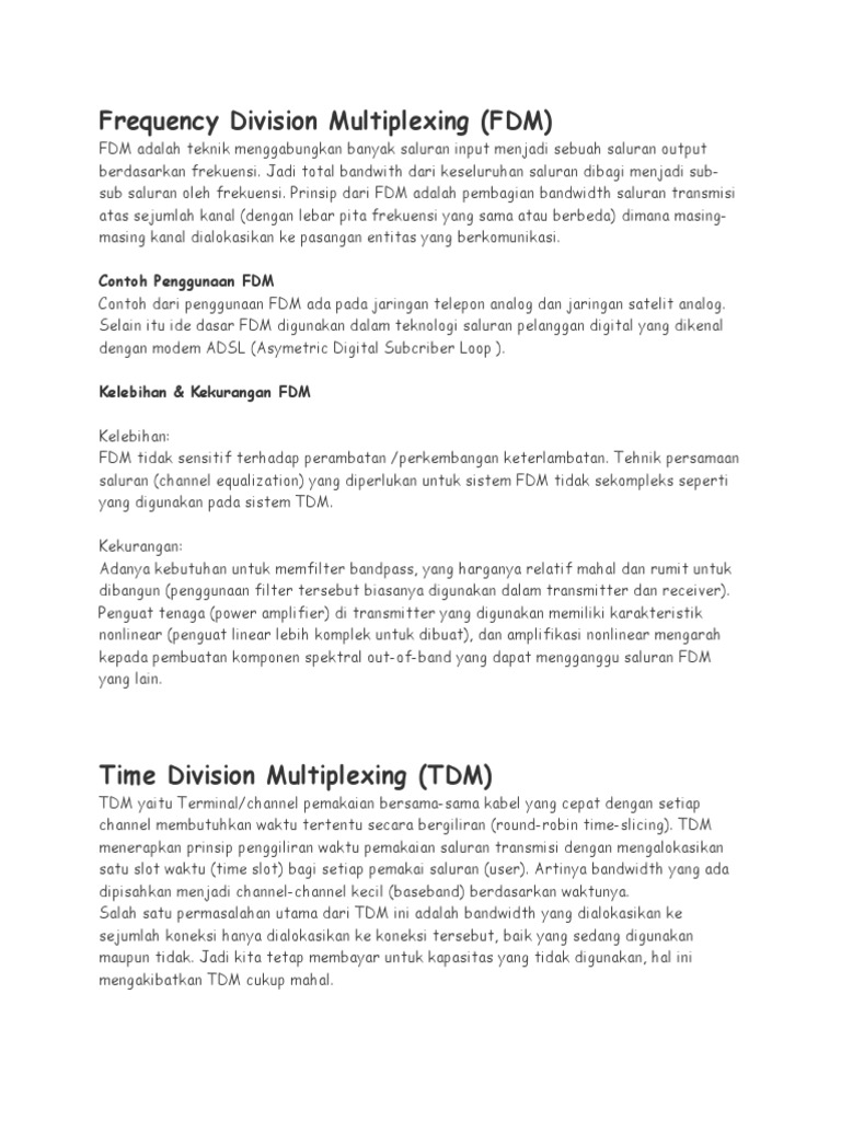 Frequency Division Multiplexing | PDF | Komputer