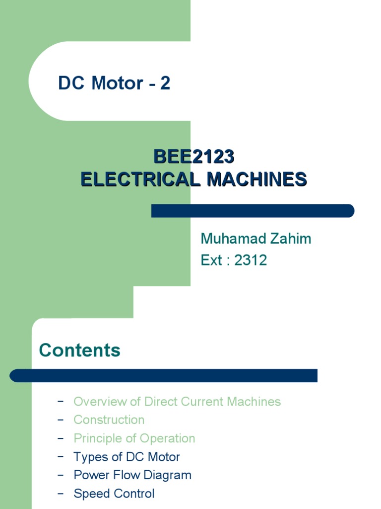 Chapter2-2 - Types of DC Motor | PDF | Electric Motor | Physical Quantities