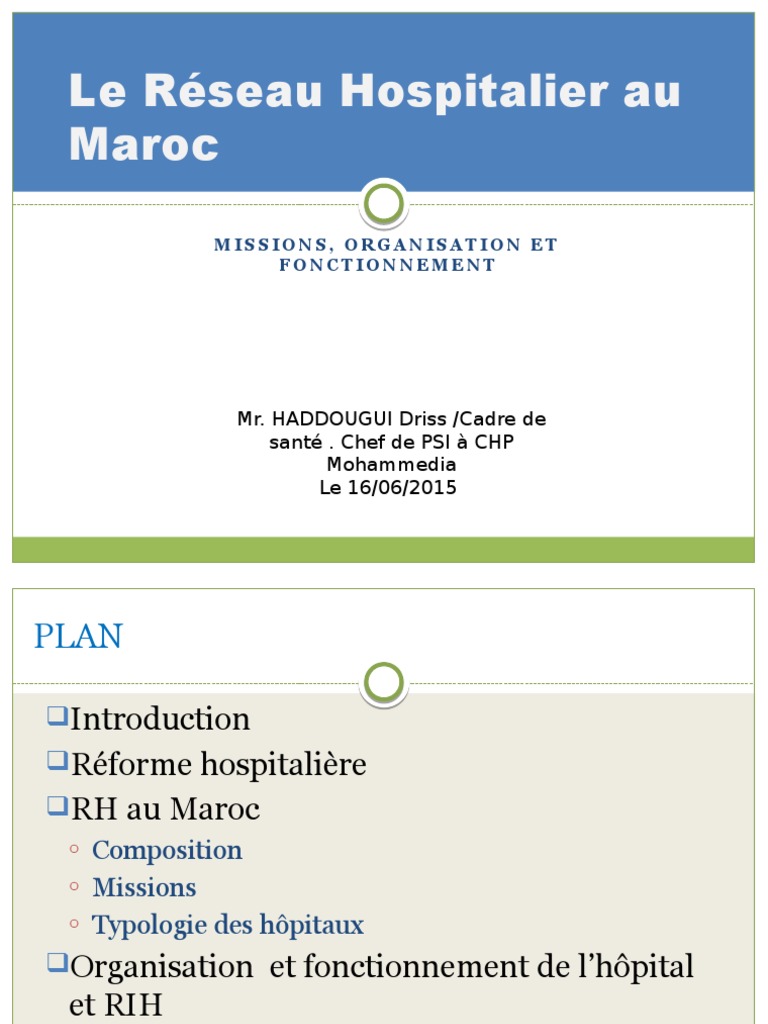 Le Réseau Hospitalier Au Maroc | PDF | Infection nosocomiale | Allaitement