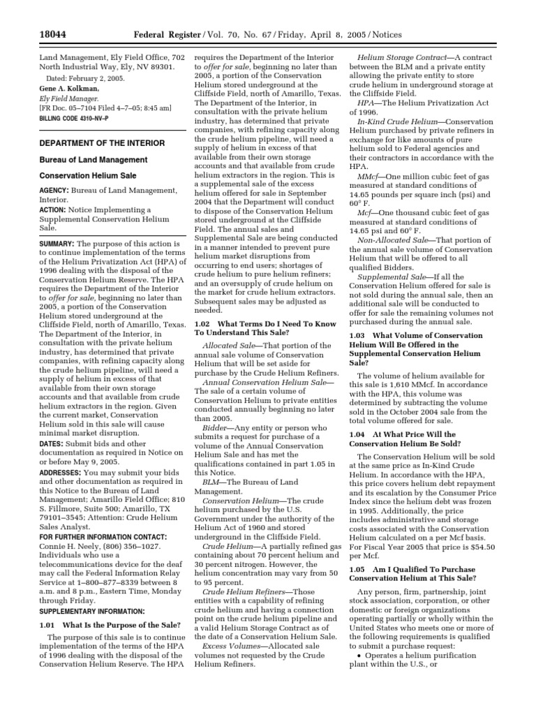 Notice: Environmental Statements Notice of Intent: Amarillo, TX ...