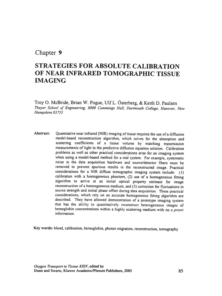 Mcbride 2003 | PDF | Medical Imaging | Absorption Spectroscopy