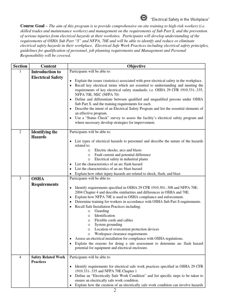 Electrical Safety Manual - 2 | PDF | Occupational Safety And Health ...