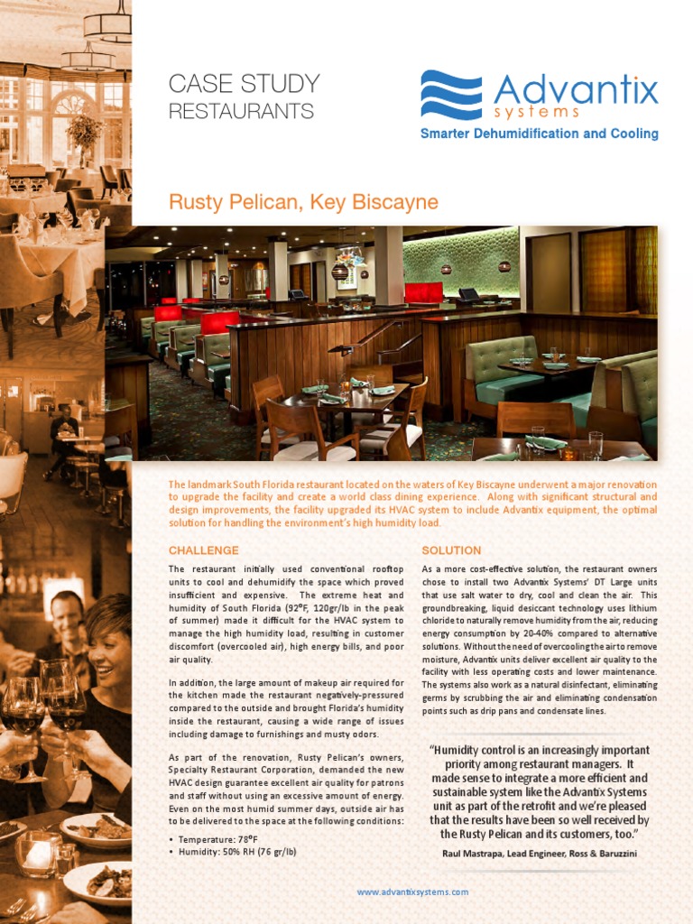 Case Study Restaurant | PDF | Humidity | Air Conditioning